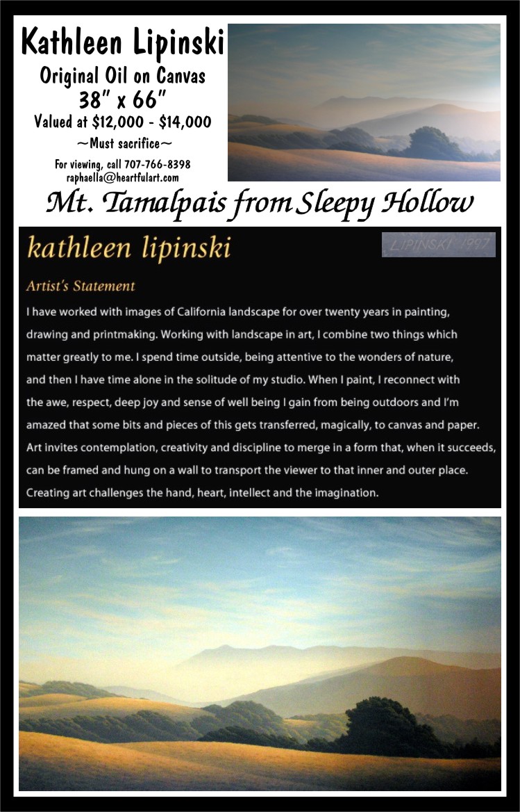 Heartful Art Online: Mt. Tamalpais from Sleepy Hollow - Kathleen Lipinski